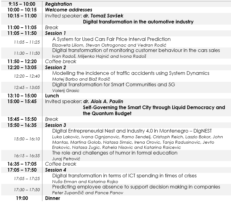 Conference program – ITIS 2025